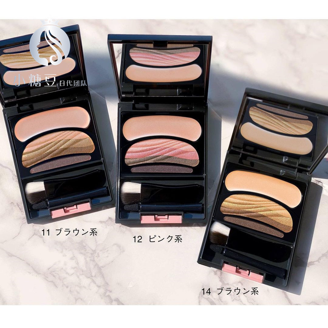 日本 SOFINA AUBE十秒速成型三色渐变眼影免晕染自然立体石原同款_虎窝淘