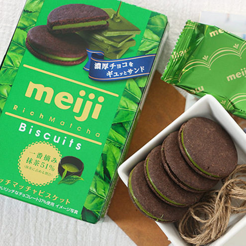 Japanese imported snacks Meiji Meiji Extra Rich Matcha Cookies ...