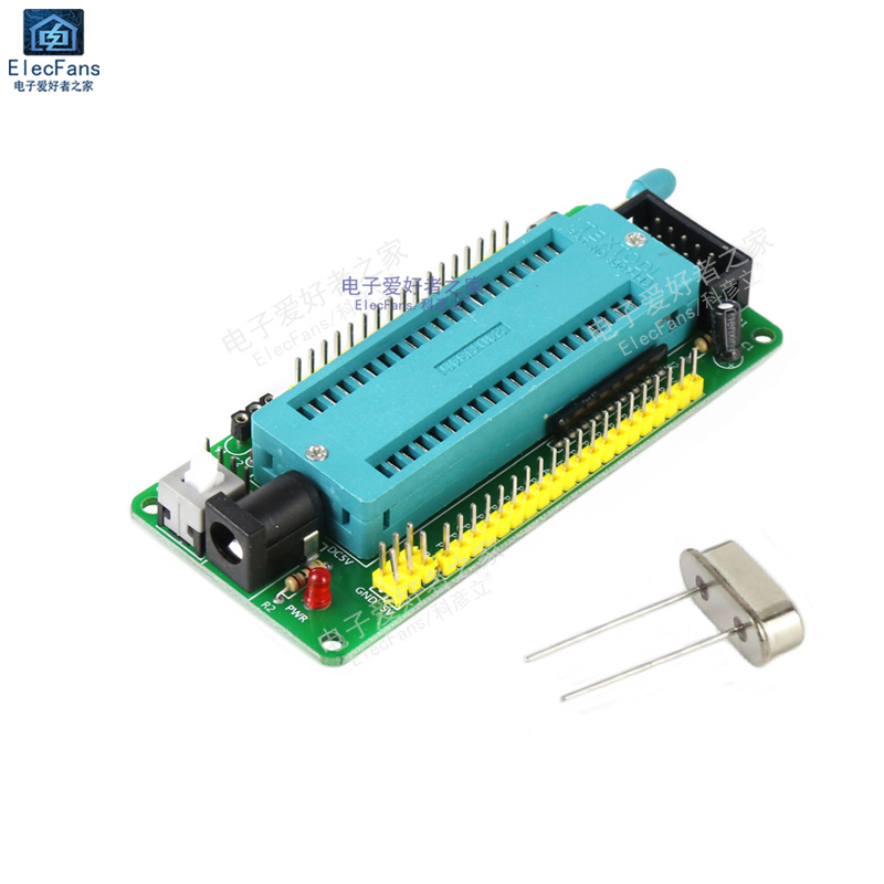 (成品)51单片机最小系统开发板 STC89C52 AT89S52 40P紧锁座模块_虎窝淘