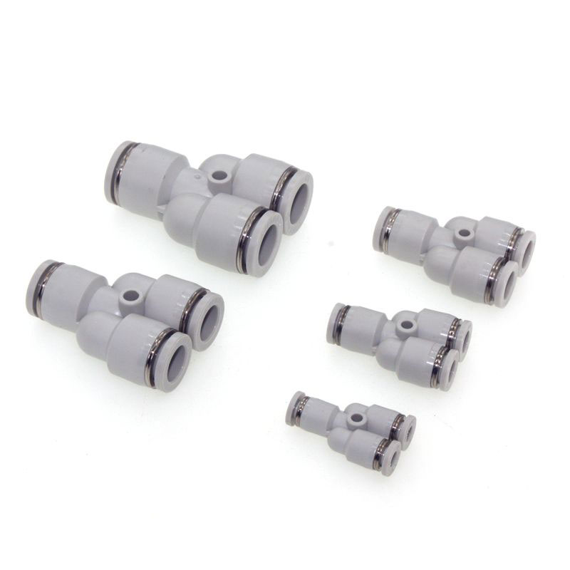 亚德客等径Y型三通PY4/6/8/10/12气缸快接气管接头快插白色_虎窝淘