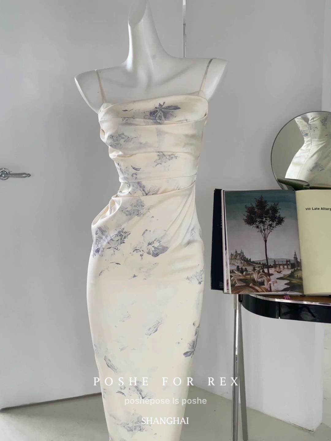 【高定如心只此一家店铺！】POSHEPOSE高定如心【玉兰】连衣裙_虎窝淘