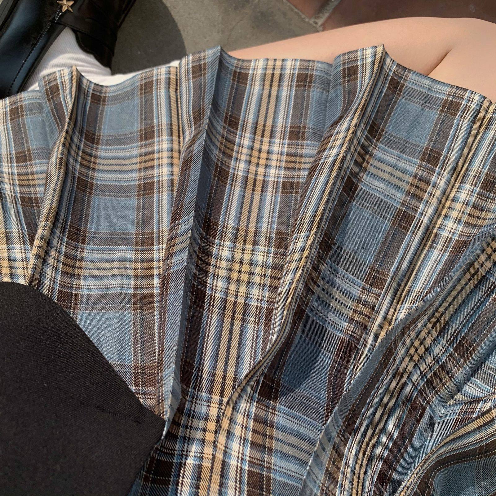 贝加尔湖 jk制服限量现货原创格柄优等生格裙 red maria红玛丽家_虎窝淘