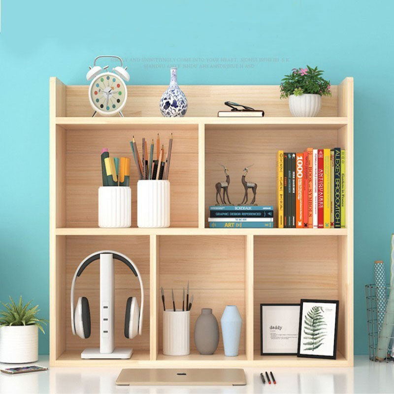 简易实木桌上书架学生儿童松木小书架收纳多层书架