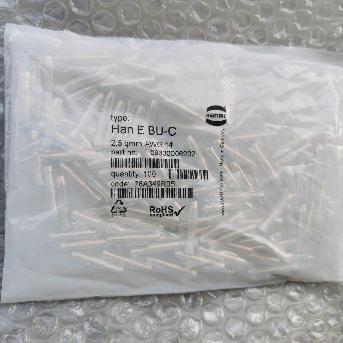 HARTING冷压针09330006102公针09330006202母针2.5mm铜镀银AWG14_虎窝淘