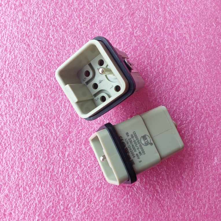 WAIN连接器HQ-005-MC公芯HQ-005-FC母芯5+1P冷压型16A现货_虎窝淘