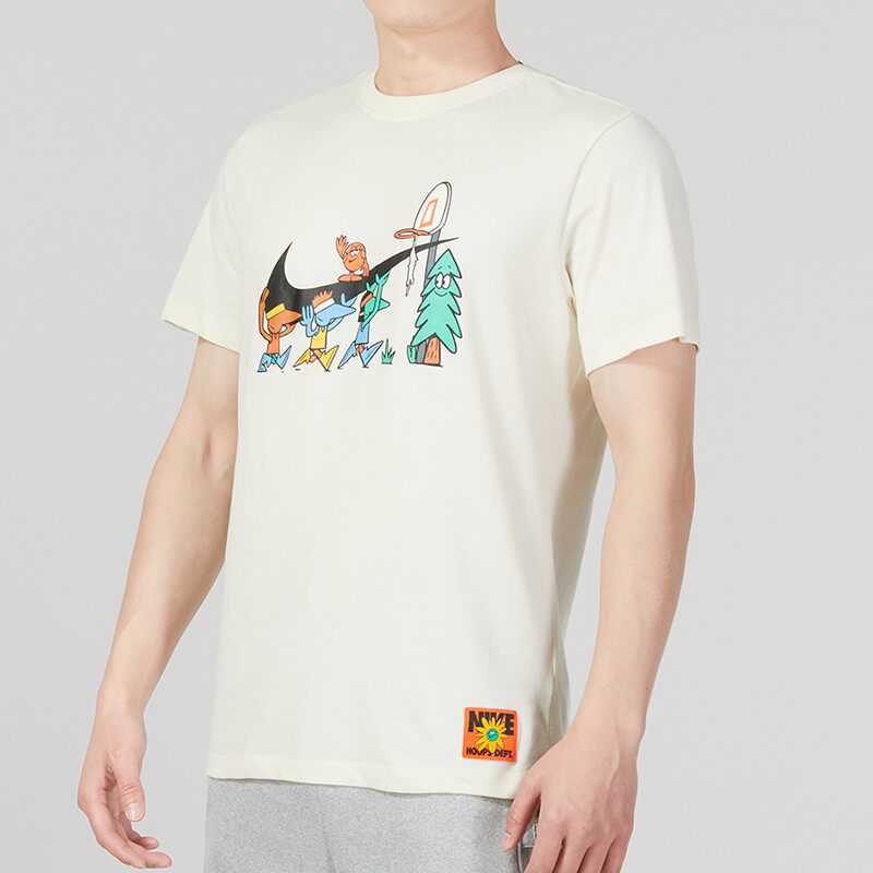 正品Nike/耐克2023年夏男子休闲运动薄款圆领短袖T恤FD0068-113_虎窝淘