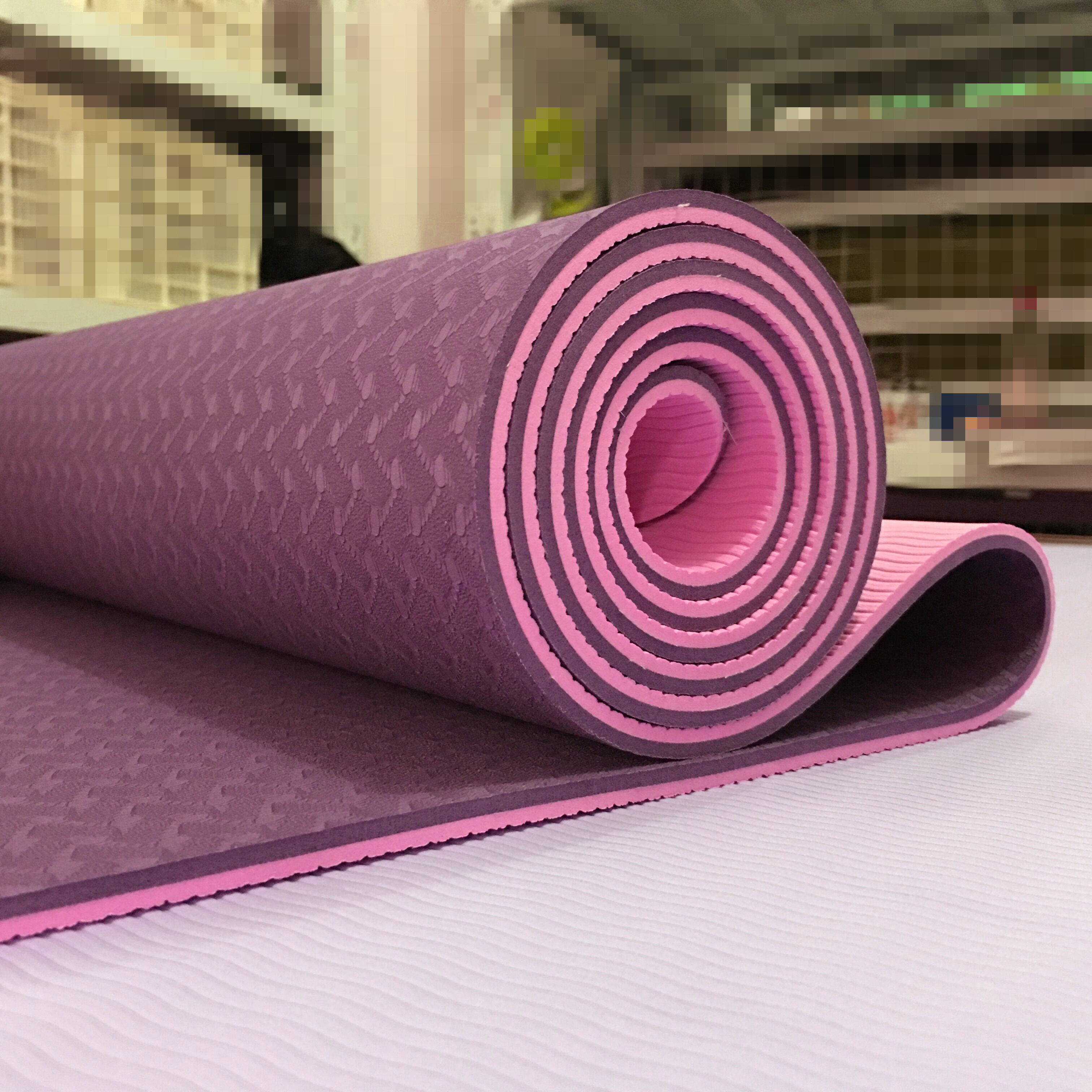tpe瑜伽垫防滑加厚8mm加宽80cm加长男女初学者瑜珈健身垫地垫家用_虎窝淘