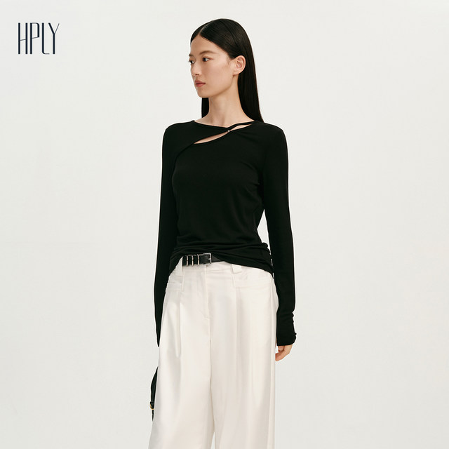 HPLY Hebili 2025 spring new women's hollow Chinese slanted slim ...