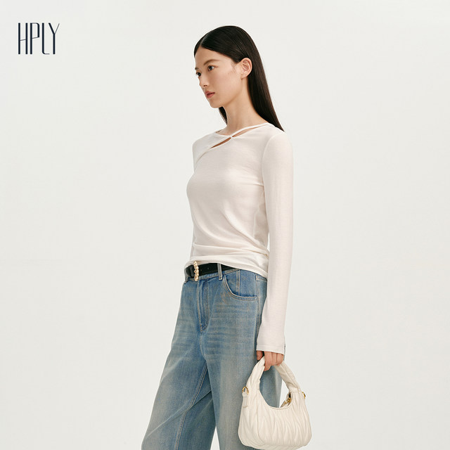 HPLY Hebili 2025 spring new women's hollow Chinese slanted slim ...