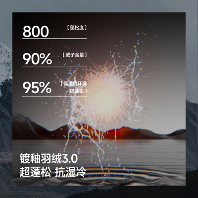 蕉下收腰中长款羽绒服