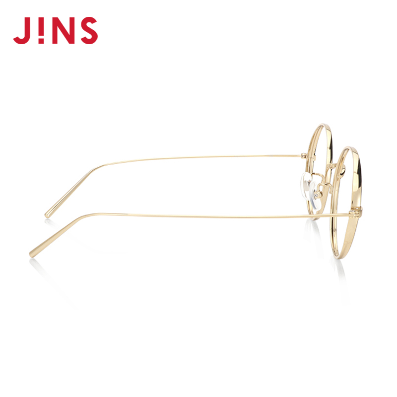 JINS睛姿含镜片时尚男女钛框圆框近视镜可配防蓝光镜片UTF19S143_虎窝淘