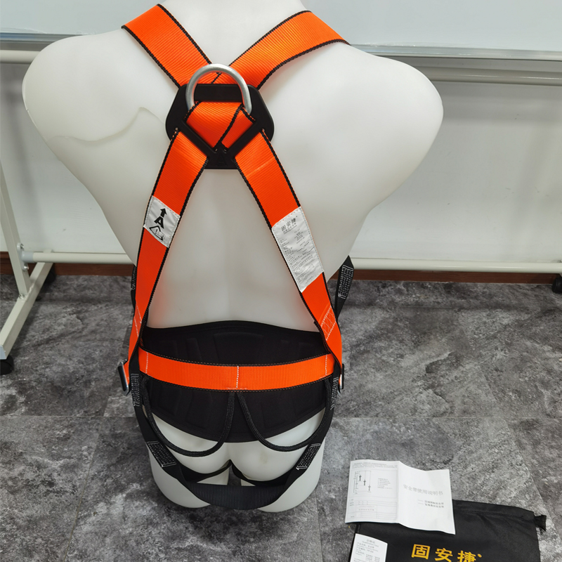 君御固安捷5点全身安全带带护腰GB 6095-2009涤纶织布22KN 140KG_虎窝淘