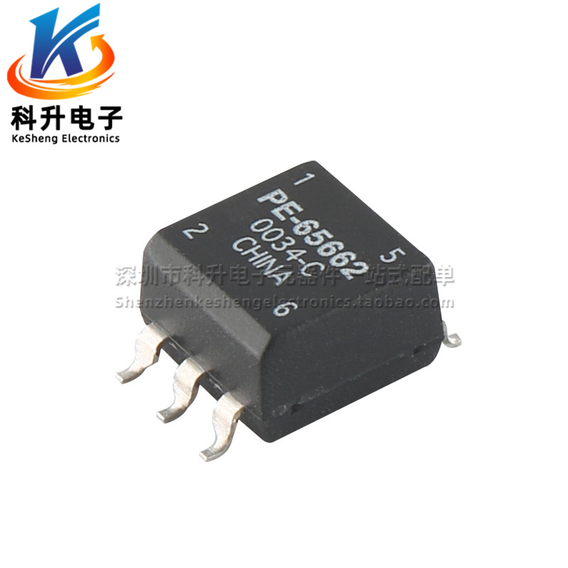 PE-65662全新现货 45UH电感贴片微型6脚 1:1信号隔离高频变压器_虎窝淘