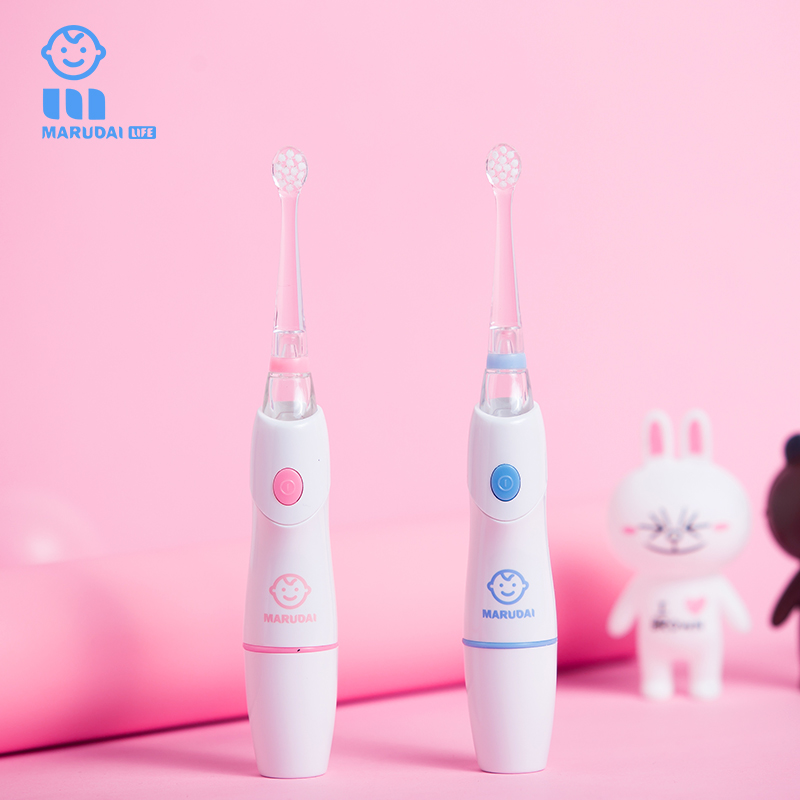 日本marudai丸太婴儿宝宝儿童电动牙刷0-3-6-12岁软硬毛替换刷头_虎窝淘