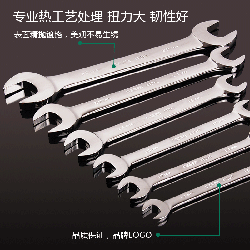 世达工具双开口扳手套装双开扳手双头呆扳手机修工具09045_虎窝淘