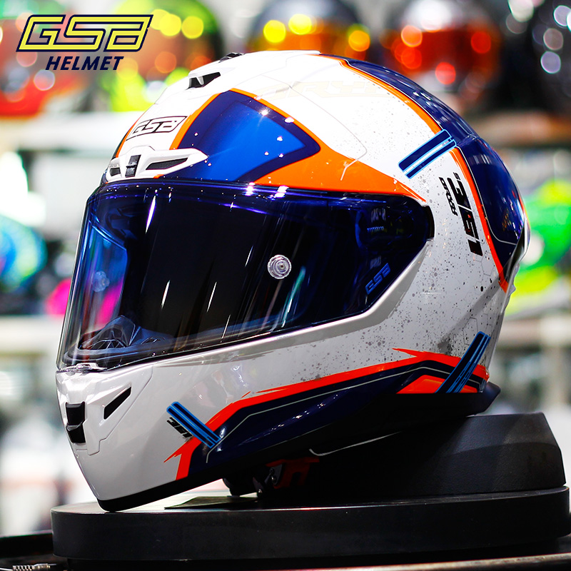 gsb361摩托车头盔男女全覆式机车个性赛车安全头盔四季全盔骑行_虎窝淘