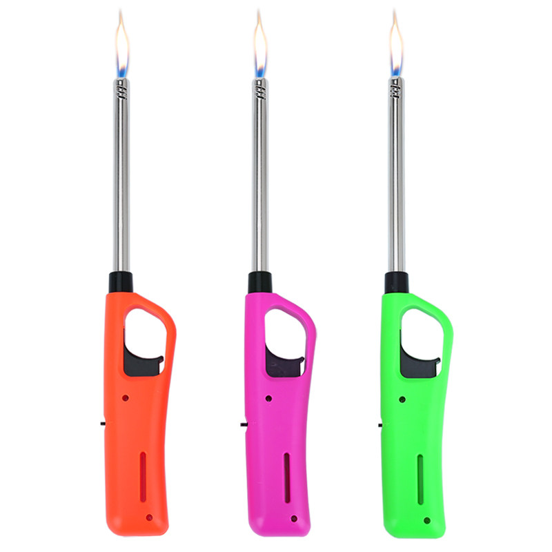 点火枪电子点火器煤气灶天然燃气厨房加长脉冲长嘴打火机明火_虎窝淘