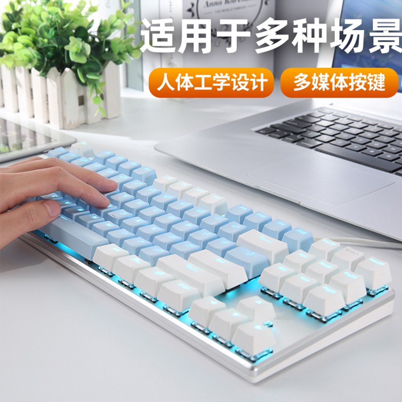 达尔优ek815机械键盘108键黑青红茶轴lol吃鸡女生游戏办公键盘87_虎窝淘