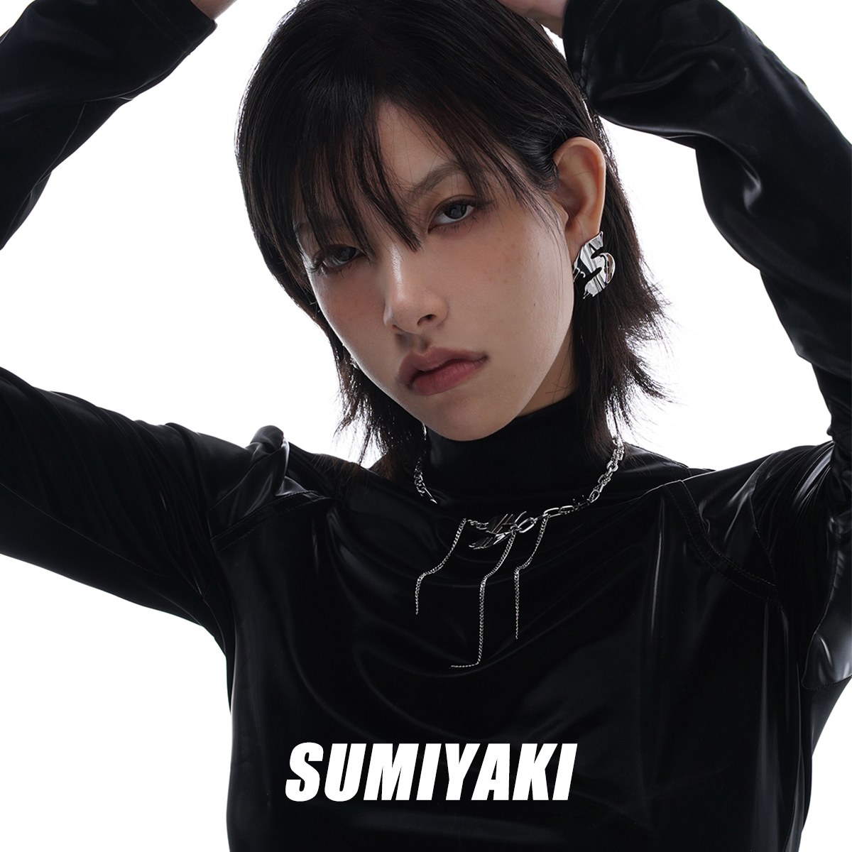 SUMIYAKI「S/S」系列原创简约耳环金属字母耳饰中性新款潮酷饰品_虎窝淘