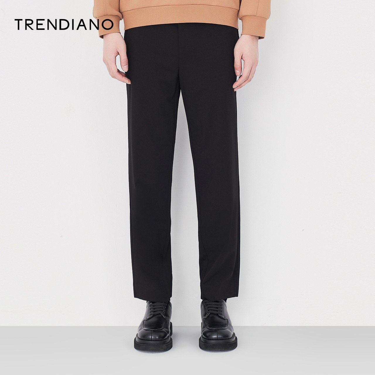 TRENDIANO官方潮牌男装秋季新款直筒休闲长裤男_虎窝淘