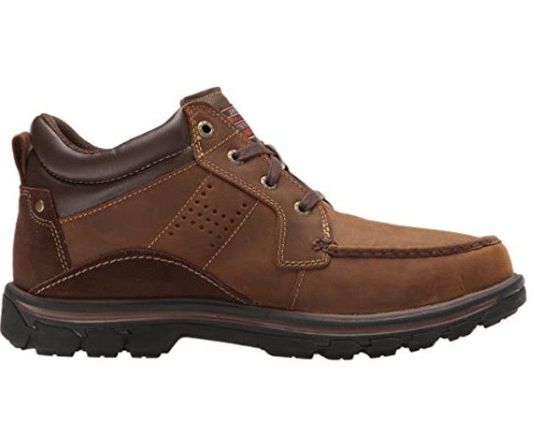 Skechers/斯凯奇男鞋休闲鞋高帮系带柔软皮鞋防水棕色正品787643_虎窝淘