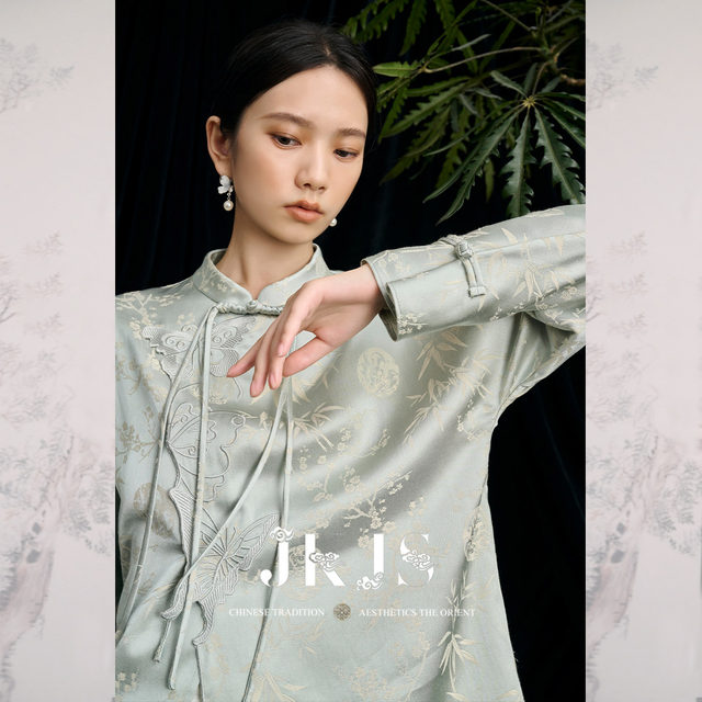 Long sleeve JKJS new Chinese style shirt jacket