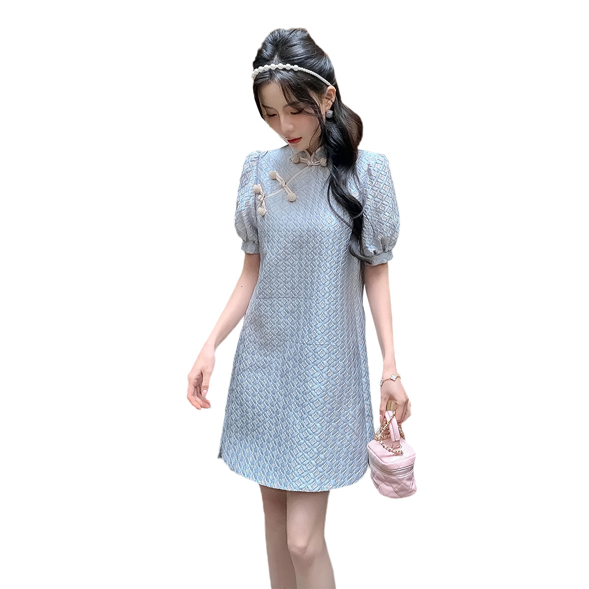 JKJS改良旗袍女夏季2023新款年轻款气质高端新式日常国风连衣裙_虎窝淘