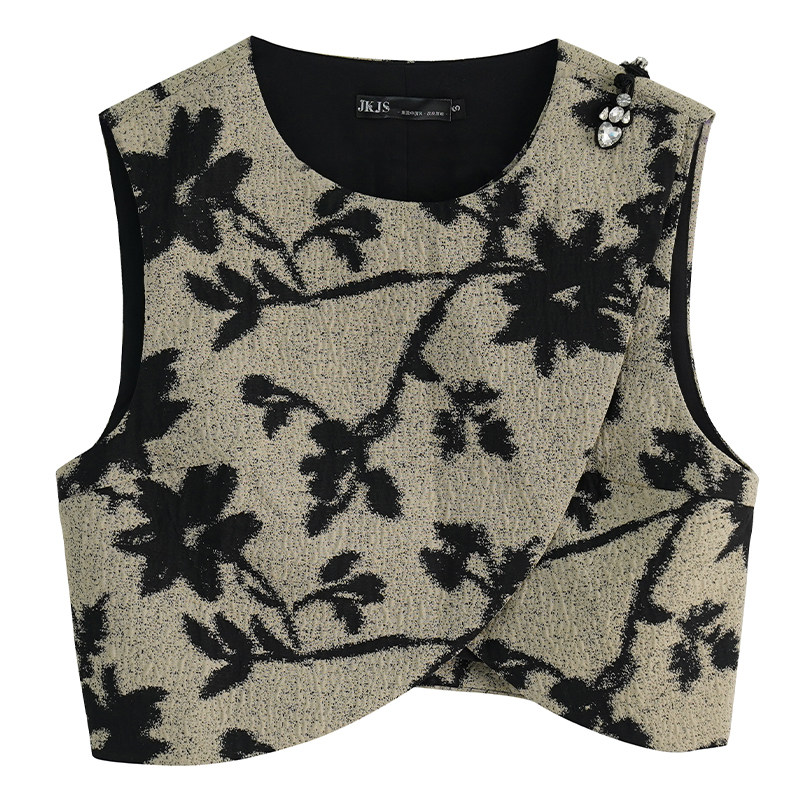 JKJS唐装马甲女中国风轻汉服汉元素旗袍外套民族风女装新中式上衣_虎窝淘