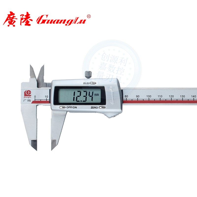 广陆电子卡尺基准原点数显卡尺数测卡尺3V电子显示快显卡尺深度尺_虎窝淘