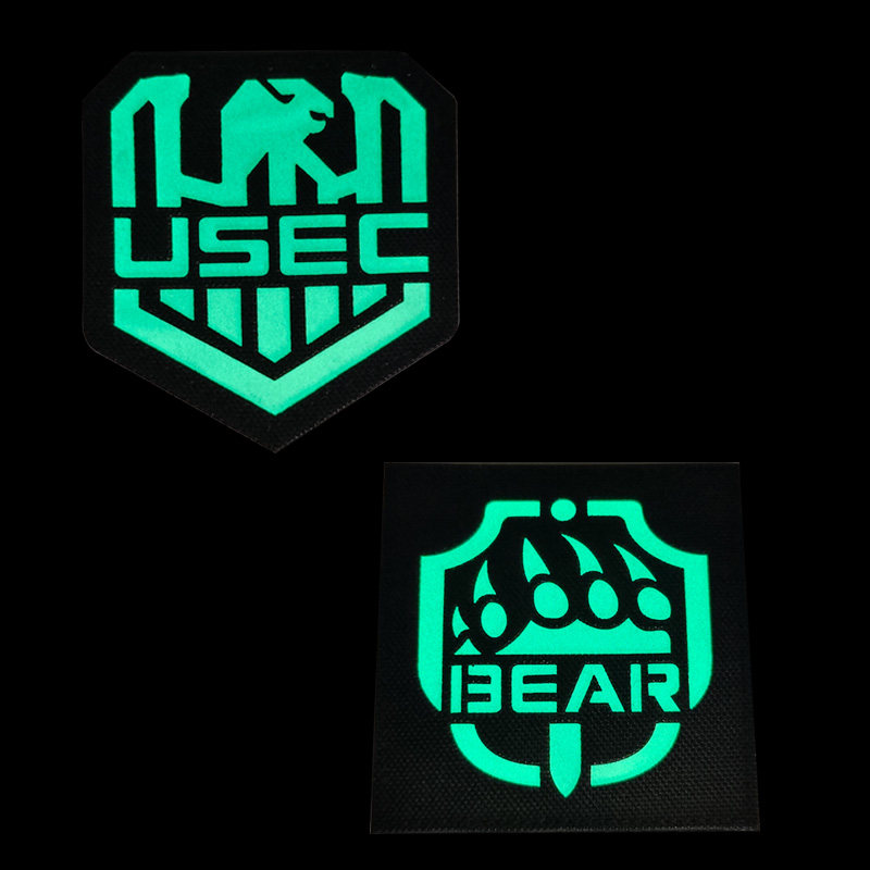 逃离塔科夫USEC BEAR周边徽章魔术贴章激光切割夜光衣服装饰布贴_虎窝淘