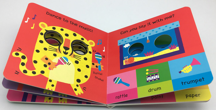 套装Wiggle and Giggle:Time for Bed Panda/It's Lunchtime Monkey 4册纸板书洞洞书操作 ...