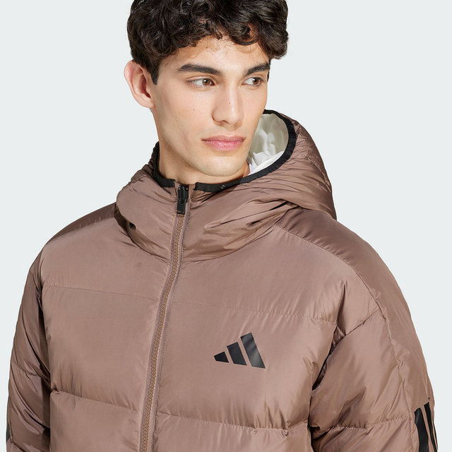 Adidas Adidas double -sided wearing down jacket jacket 2024 Winter male ...