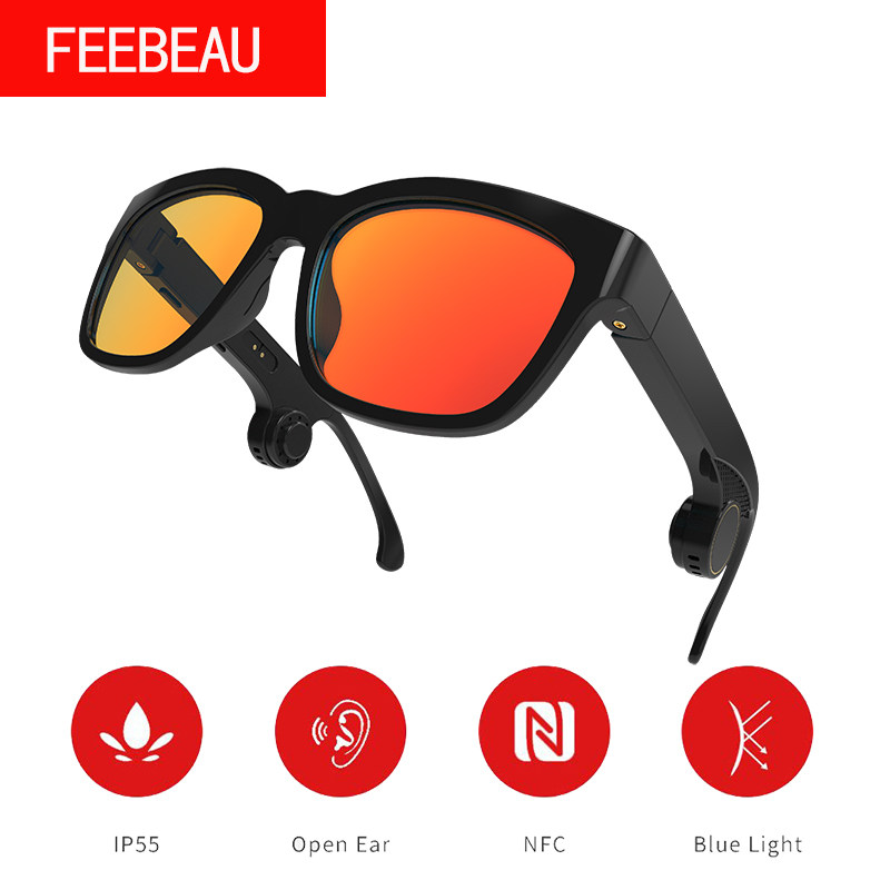 Bluetooth headset intelligent bone conduction glasse智能眼镜_虎窝淘
