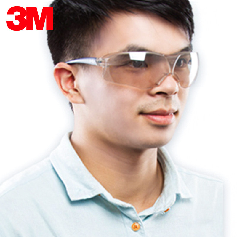 3m护目镜10436防风沙骑行防尘防雾防护眼镜男女防冲击劳保防飞溅_虎窝淘