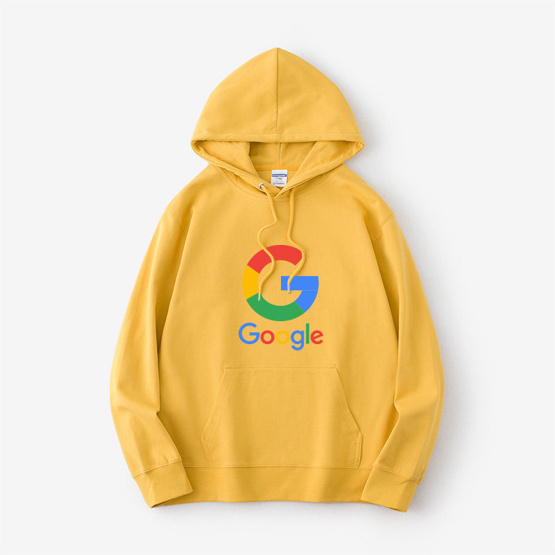 程序员谷歌 Google官方 LOGO卫衣连帽毛圈衣服套头男女上衣宽松_虎窝淘