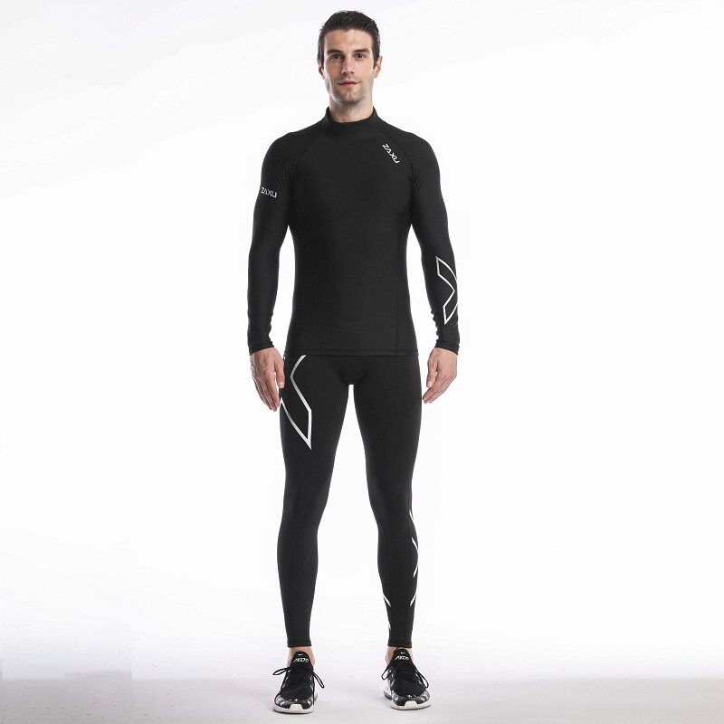 ZAXU春夏速干压缩健身服套装休闲运动户外保暖速干套装_虎窝淘