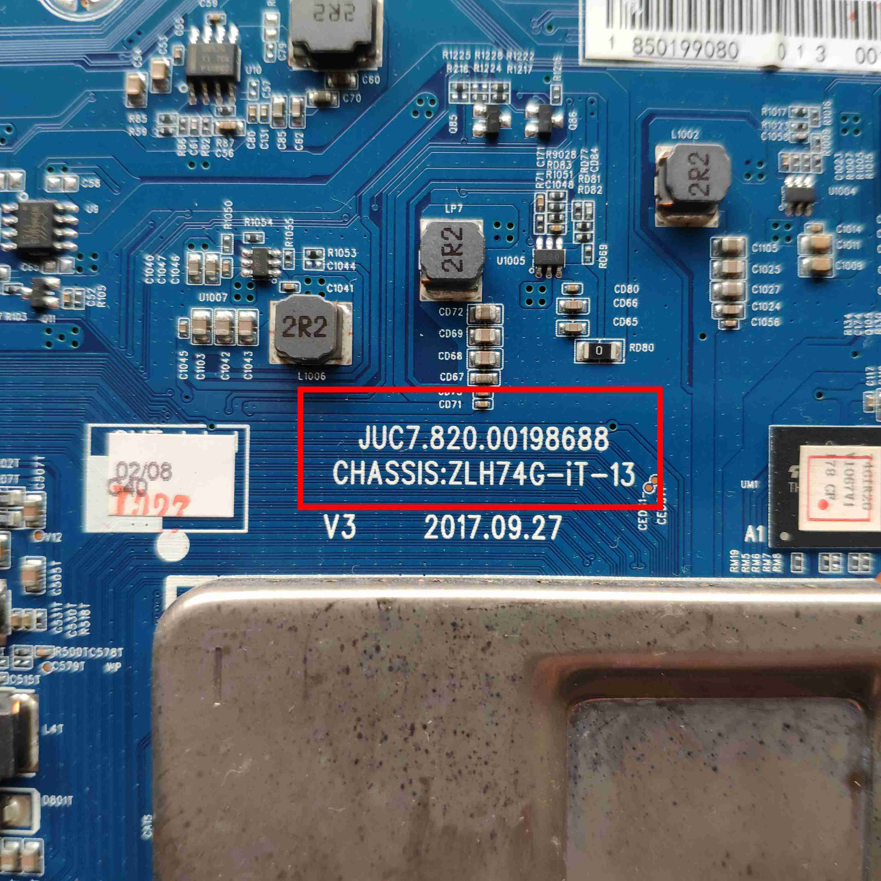 原装长虹55D3P主板JUC7.820.00198688配屏C550U17-E4-B_虎窝淘