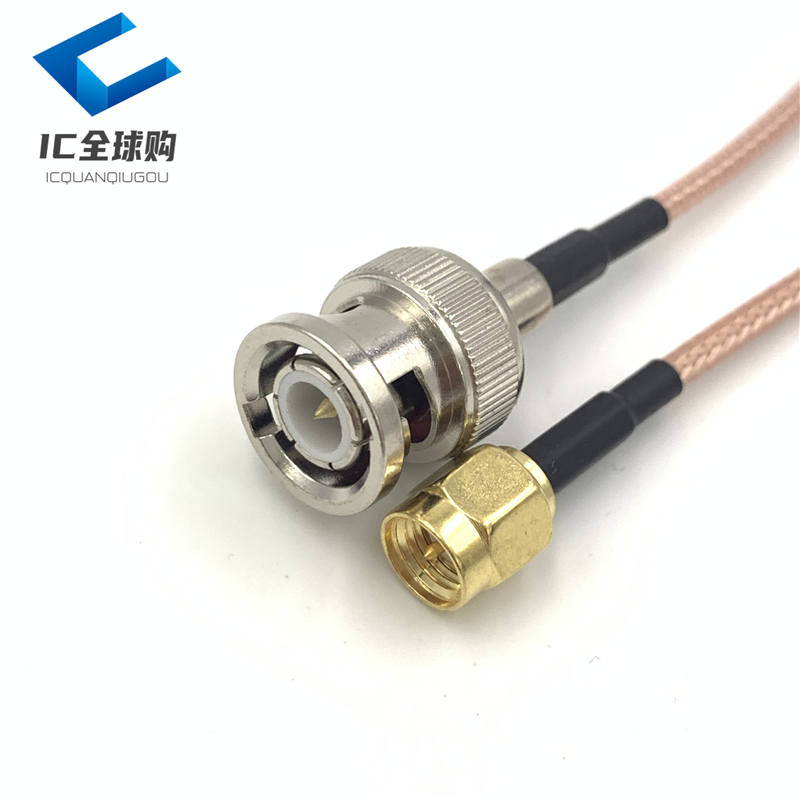 BNC公转SMA公镀银同轴射频线示波器连接线 RG316馈线 BNC/SMA-JJ_虎窝淘