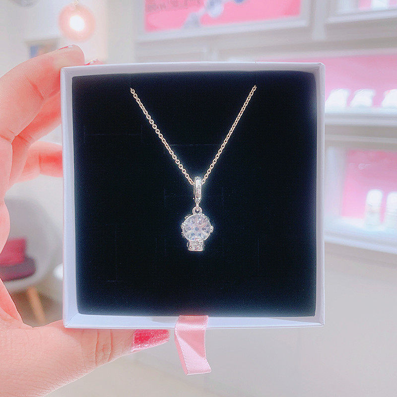 Pandora潘多拉生日礼物圣诞雪景球水晶球792369C01项链女吊饰吊坠_虎窝淘