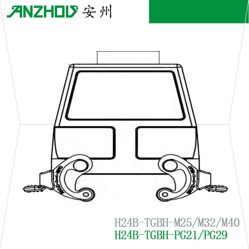重载连接器外壳H24B-TGB-PG21,M25,M32顶出双扣H24B-TGBH-PG29_虎窝淘