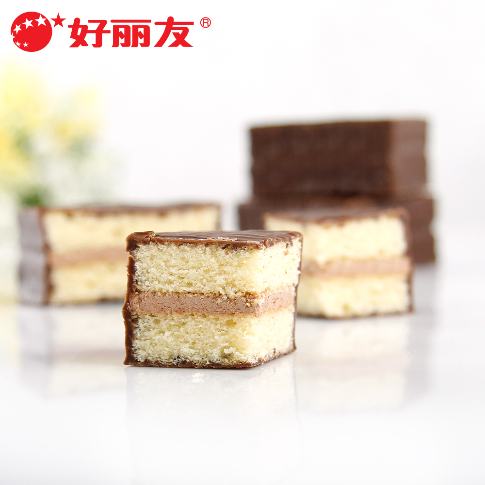 好丽友Q蒂榛子巧克力味12枚336g蛋糕甜点休闲零食早餐_虎窝淘