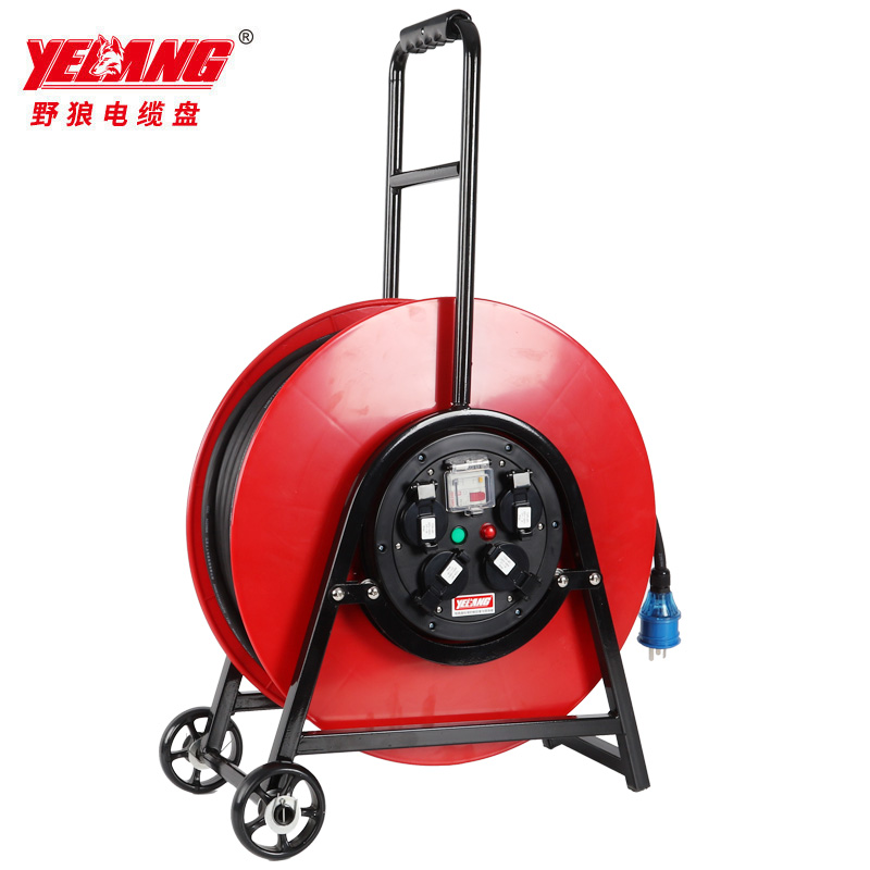 野狼YL502/50CFS轮车移动电缆盘200米长距离国标10A16A防尘防水盘_虎窝淘