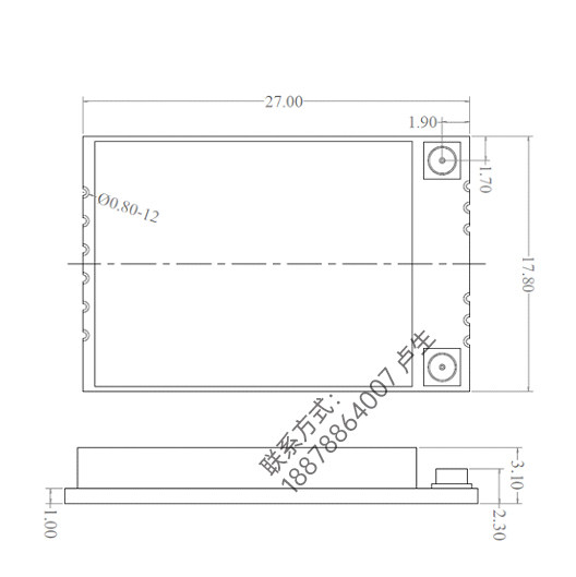 RTL8812CU无人机远距离高功率双频嵌入式5G网卡 USB接口WiFi模块_虎窝淘