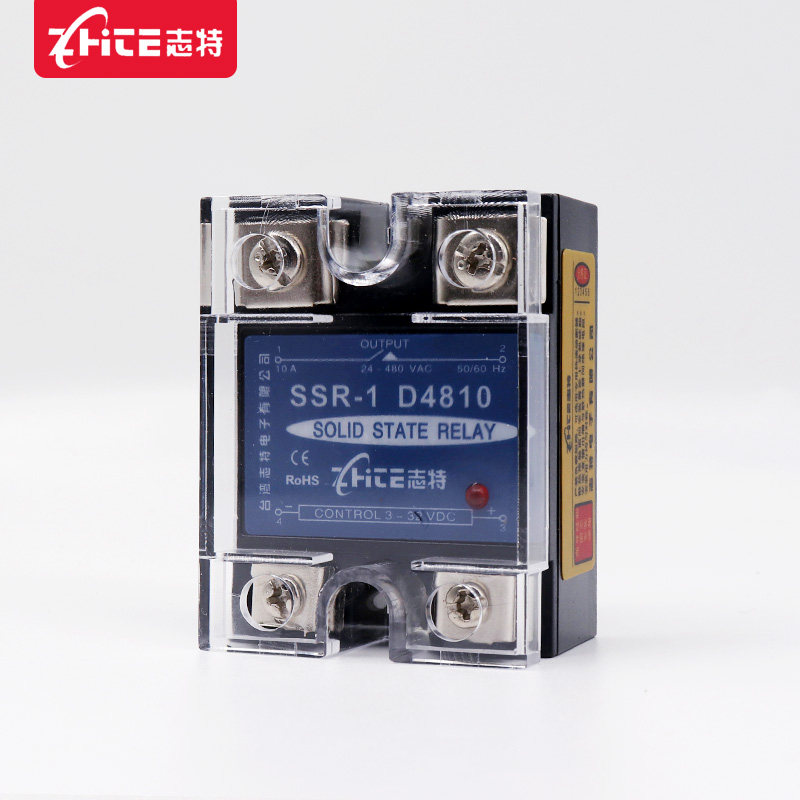 台湾志特单相小型固态继电器10DA直流控交流220VSSR-1D4810/10A24_虎窝淘