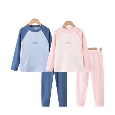 儿童德绒内衣套装男女童秋衣秋裤秋冬中大童宝宝睡衣卡通保暖