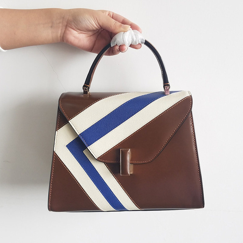 BOLIZ真皮通勤包灿烂的转身明星同款斜挎手提包凯莉包iside上班包_虎窝淘