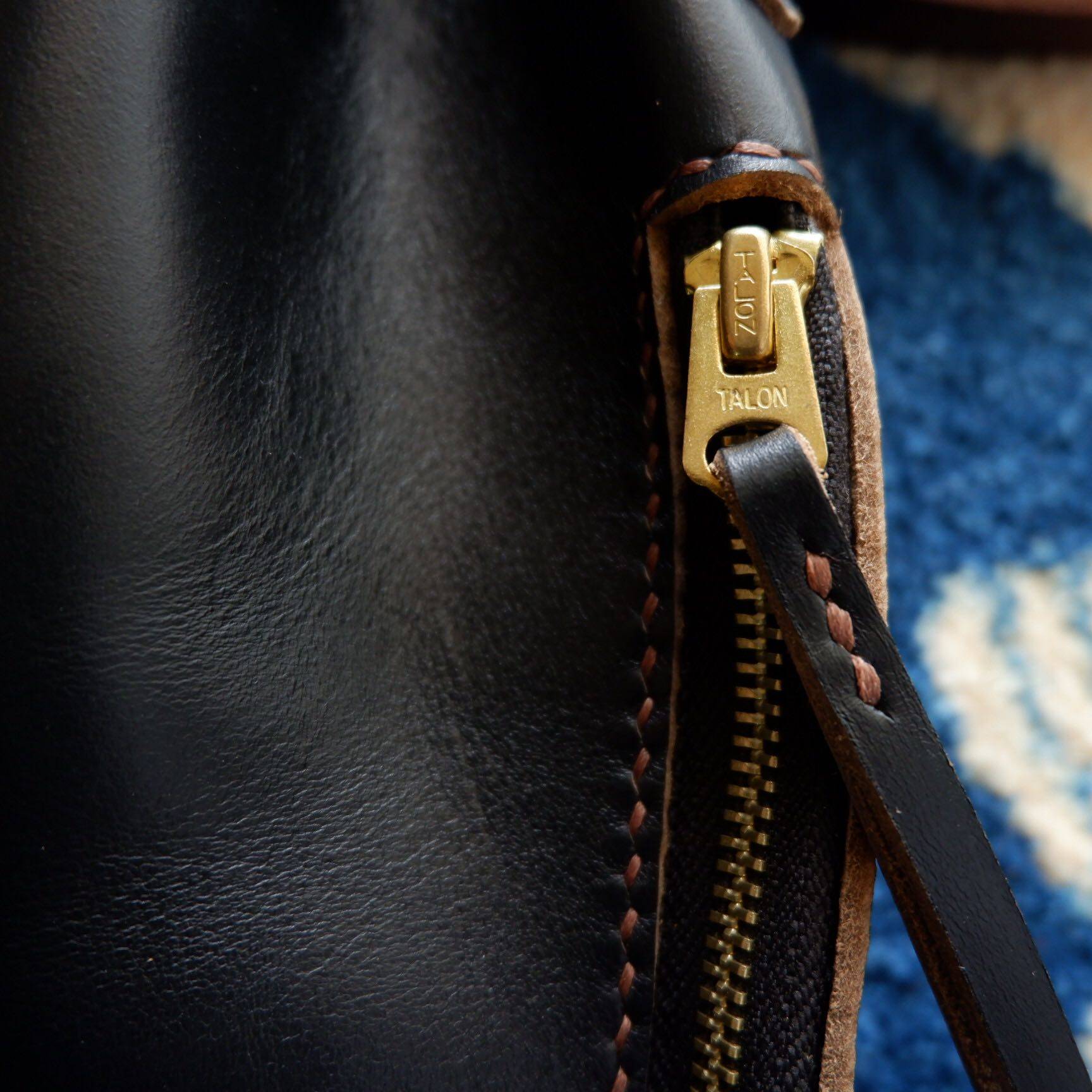 美国霍尔文horween CXL胸包饺子包泰隆talon拉链_虎窝淘