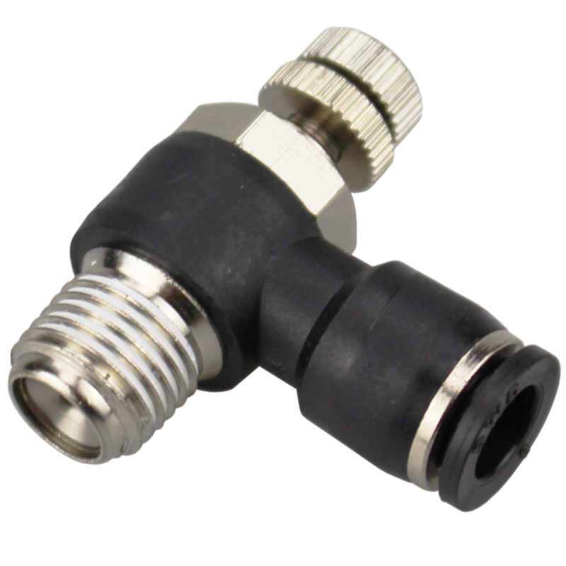 气缸调速接头SL4-M3 M5 6-01 8-02 10-03 12-04气动L型节流阀弯头_虎窝淘