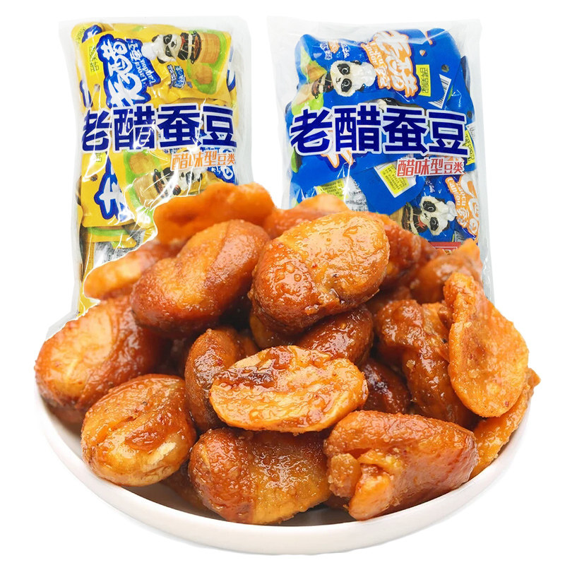 老醋蚕豆458g吴府记四川特产香辣原味胡豆小包装零食小吃醋味豌豆_虎窝淘