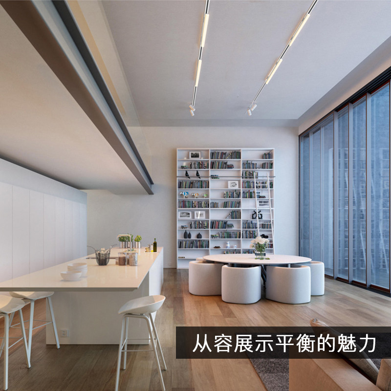 Geled记忆点客厅餐厅天花板家用防眩明装吸顶led轨道射灯店铺商用_虎窝淘